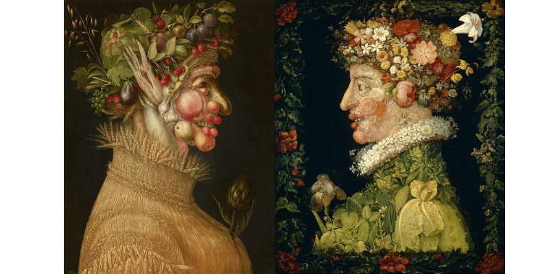 Giuseppe Arcimboldo and His Objects of Fruits, Vegetables, Flowers and ...